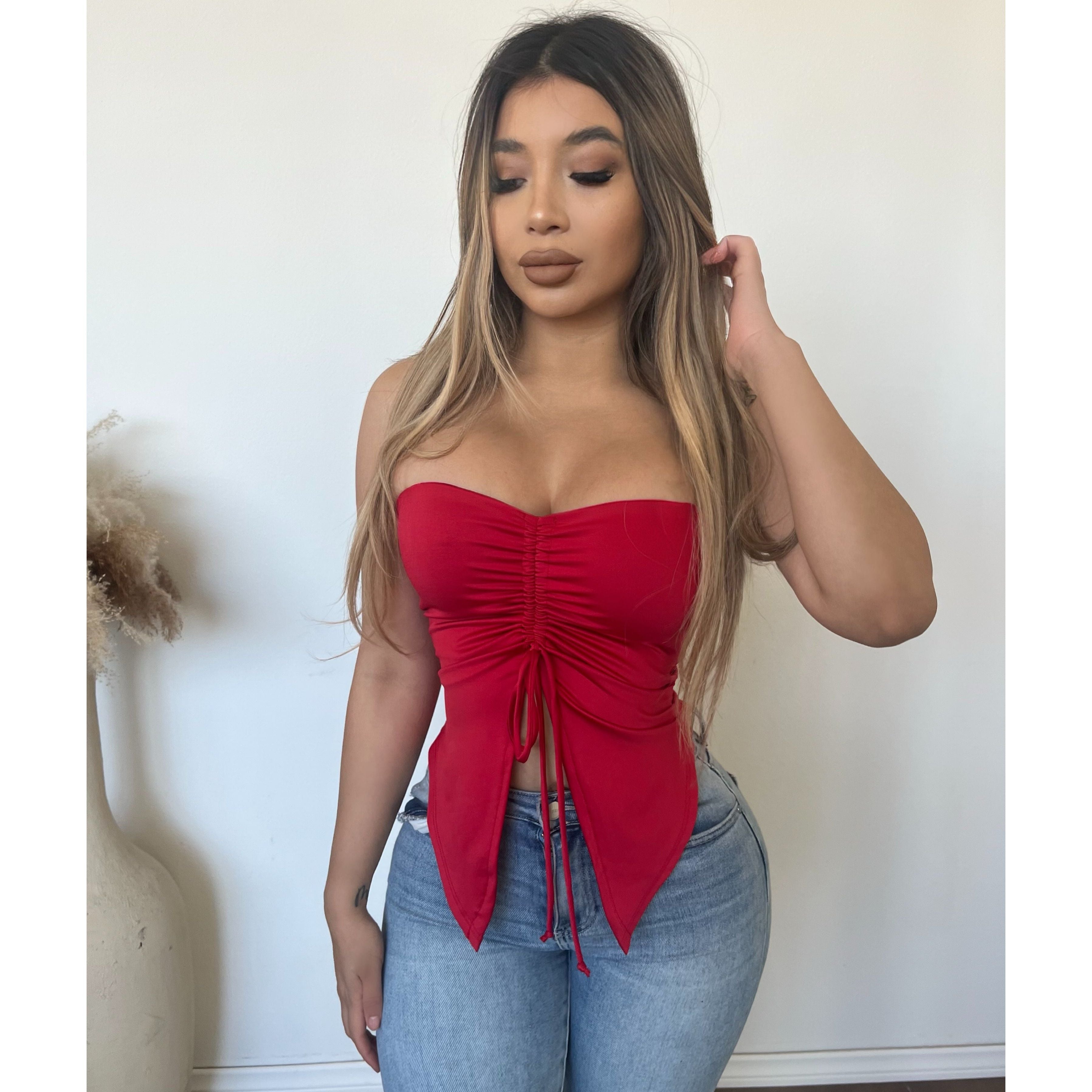 Kayliegh Top (Red) – OOTDFASH