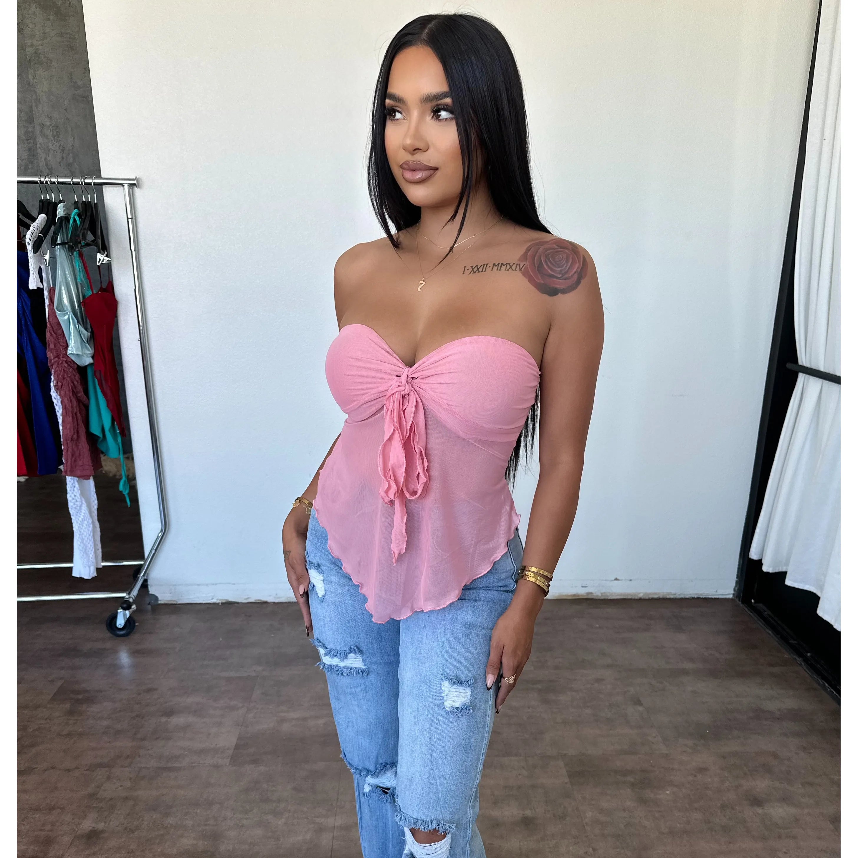 Yasmin Tube Top (Blush) – OOTDFASH